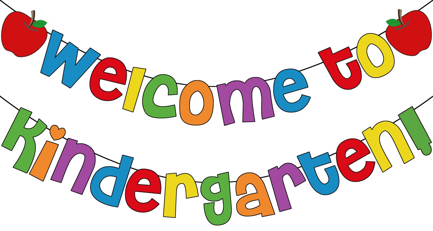 Welcome To Kindergarten Banner First Day Of Kindergarten Banner Decora ...