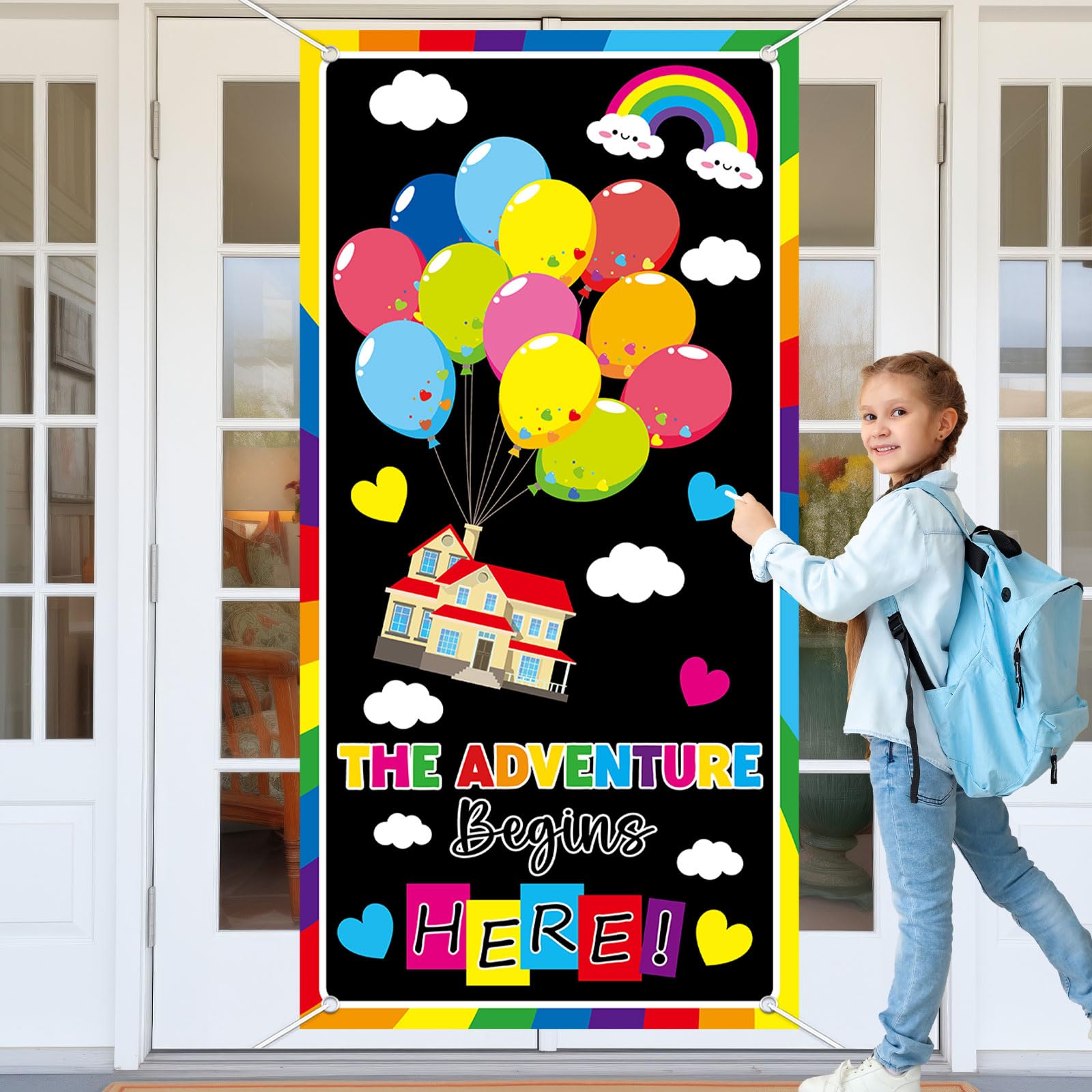 Wiooffen Classroom Colorful Welcome Door Cover Banner Wall Door Decor ...