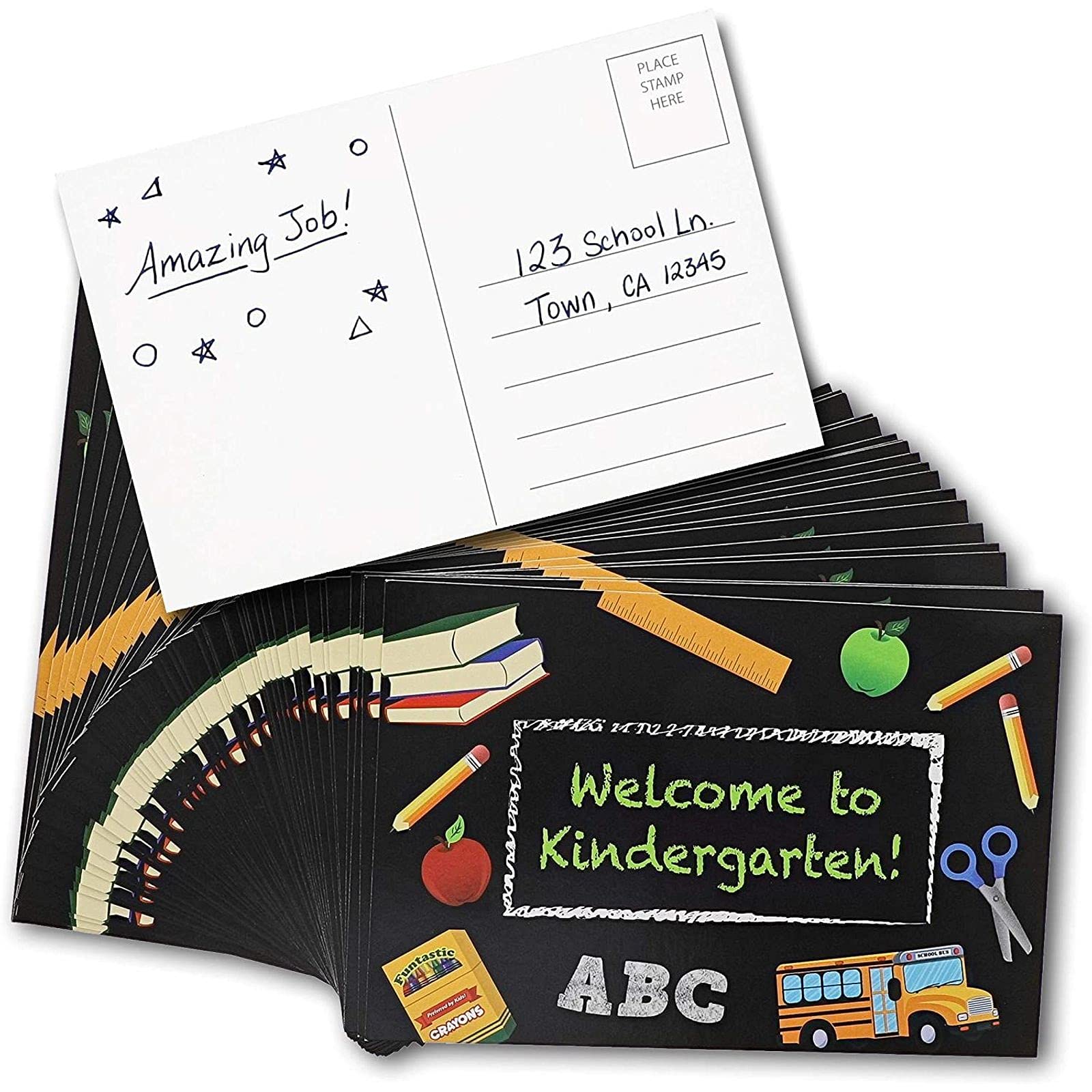 Welcome To Kindergarten Postcards For Students, First Day Of Class (6X ...