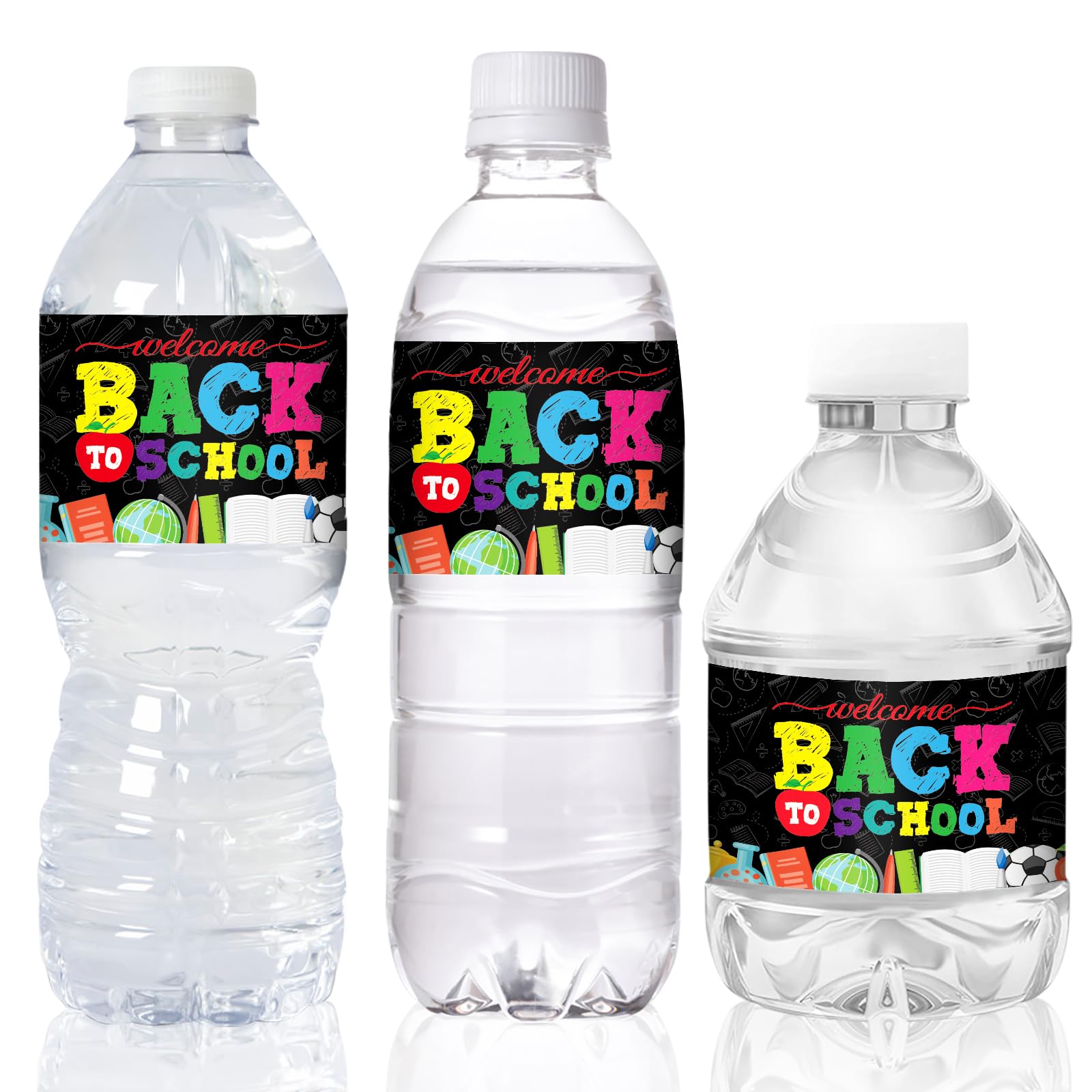Waahome Welcome Back To School Water Bottle Labels Decorations, 24Pcs ...