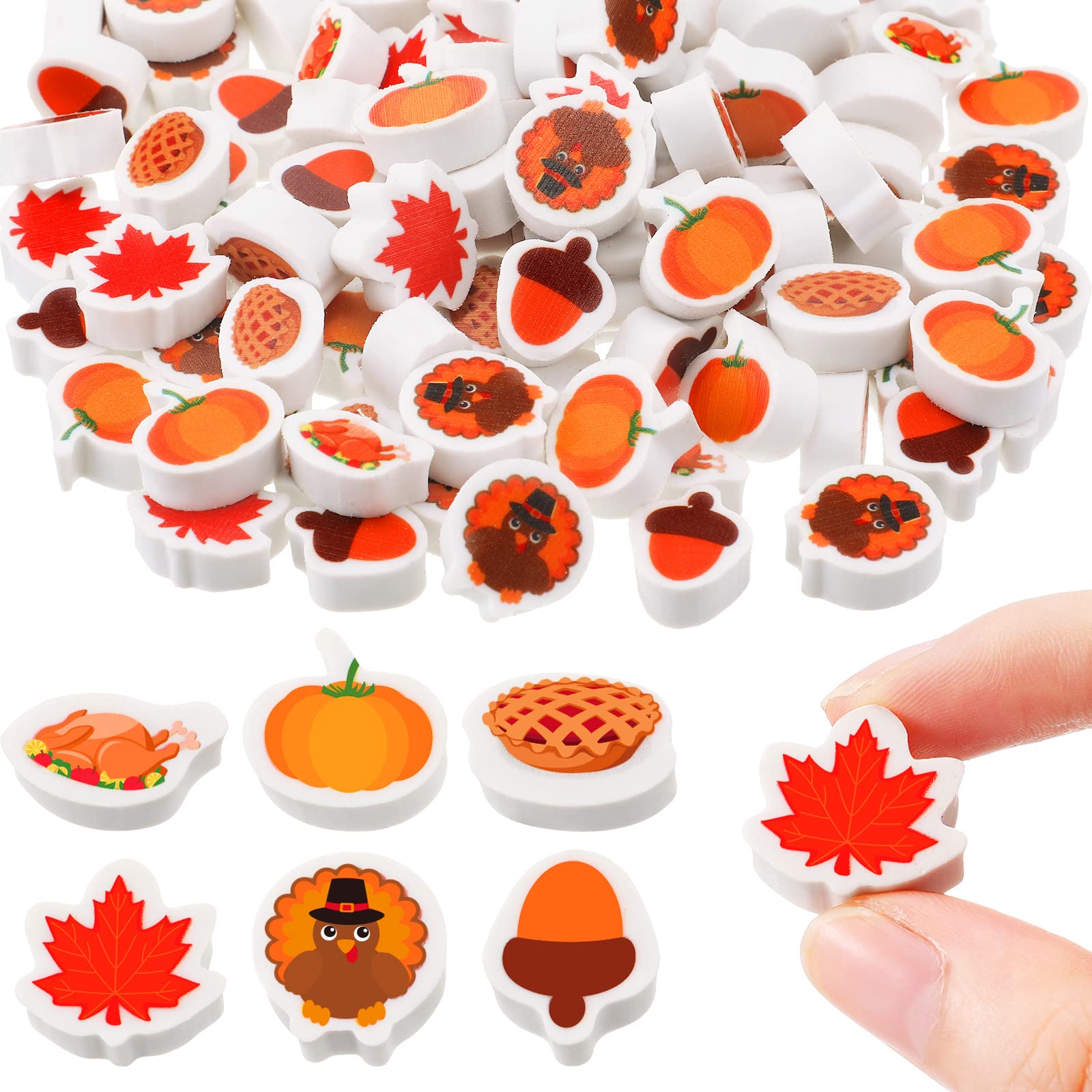 Thanksgiving Mini Acorn Erasers Bulk, Maple Leaf Party Fall Favor Stat ...