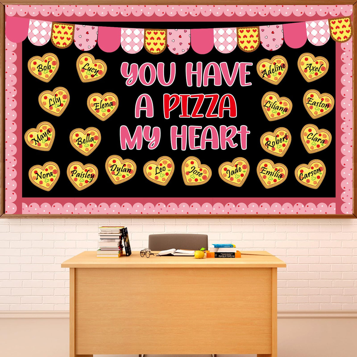 Valentine'S Day Pizza Bulletin Board Set Valentines Day Bulletin Board ...