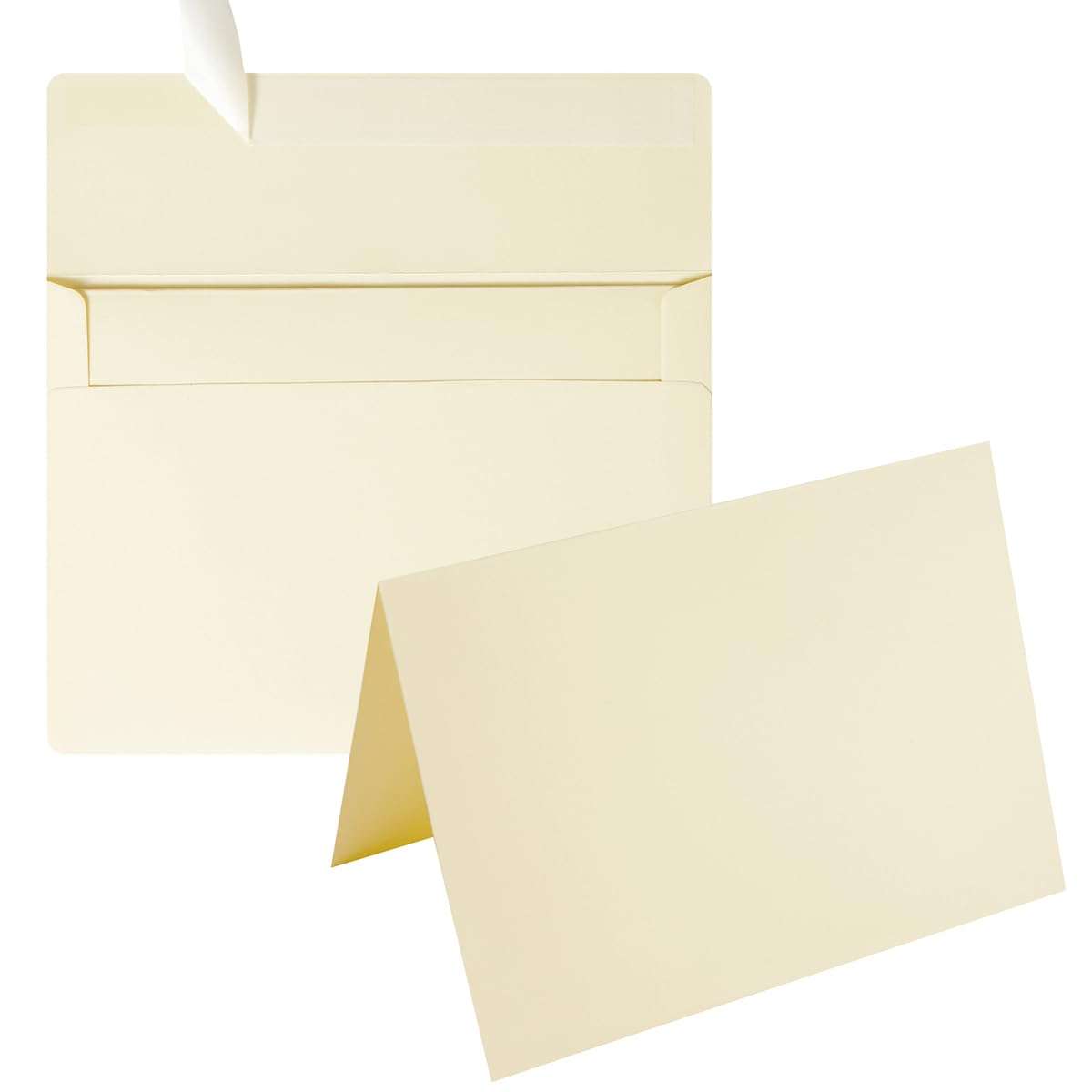 Wishop 50 Pack Self-Adhesive Envelopes With Fold Cards For Wedding Inv ...