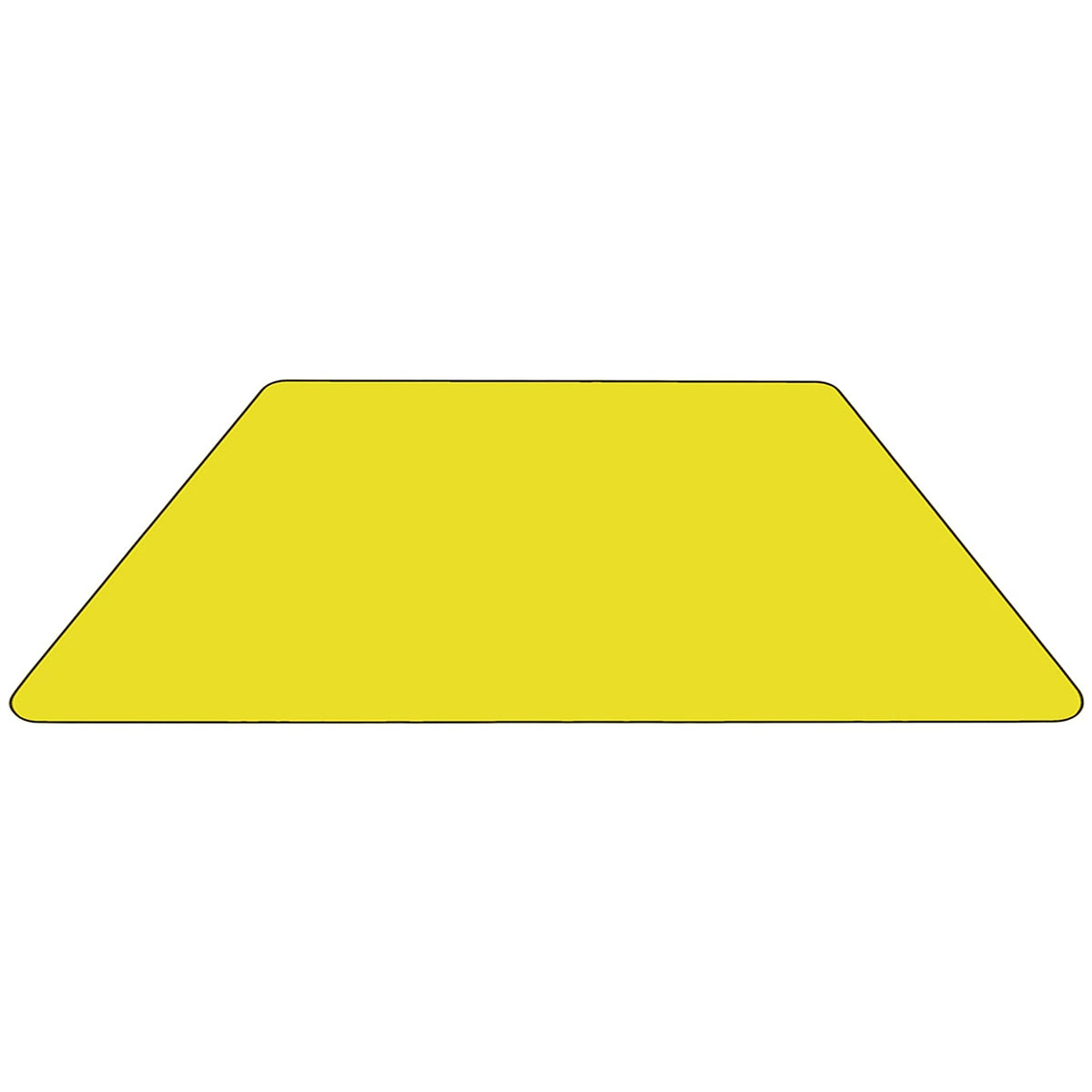 Flash Furniture Wren 29''W x 57''L Trapezoid Yellow Thermal Laminate A ...