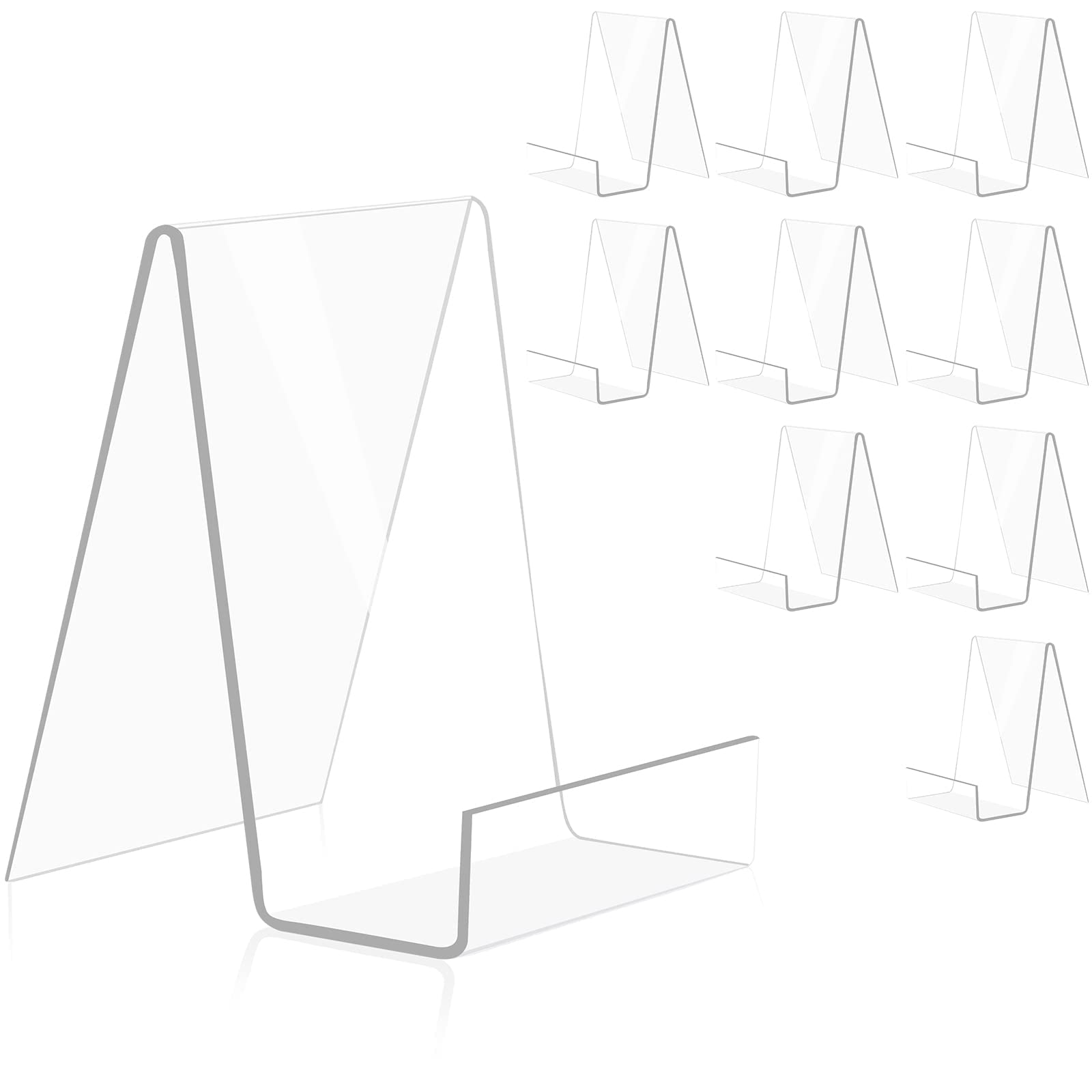 10 Pack Acrylic Book Stand Thickened Clear Book Display Easel Holder F ...