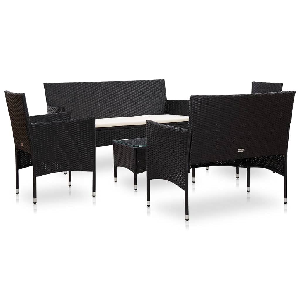 vidaXL 5 Piece Patio Furniture Set – 3-Seater, 2-Seater Sofas, 2 Armch ...