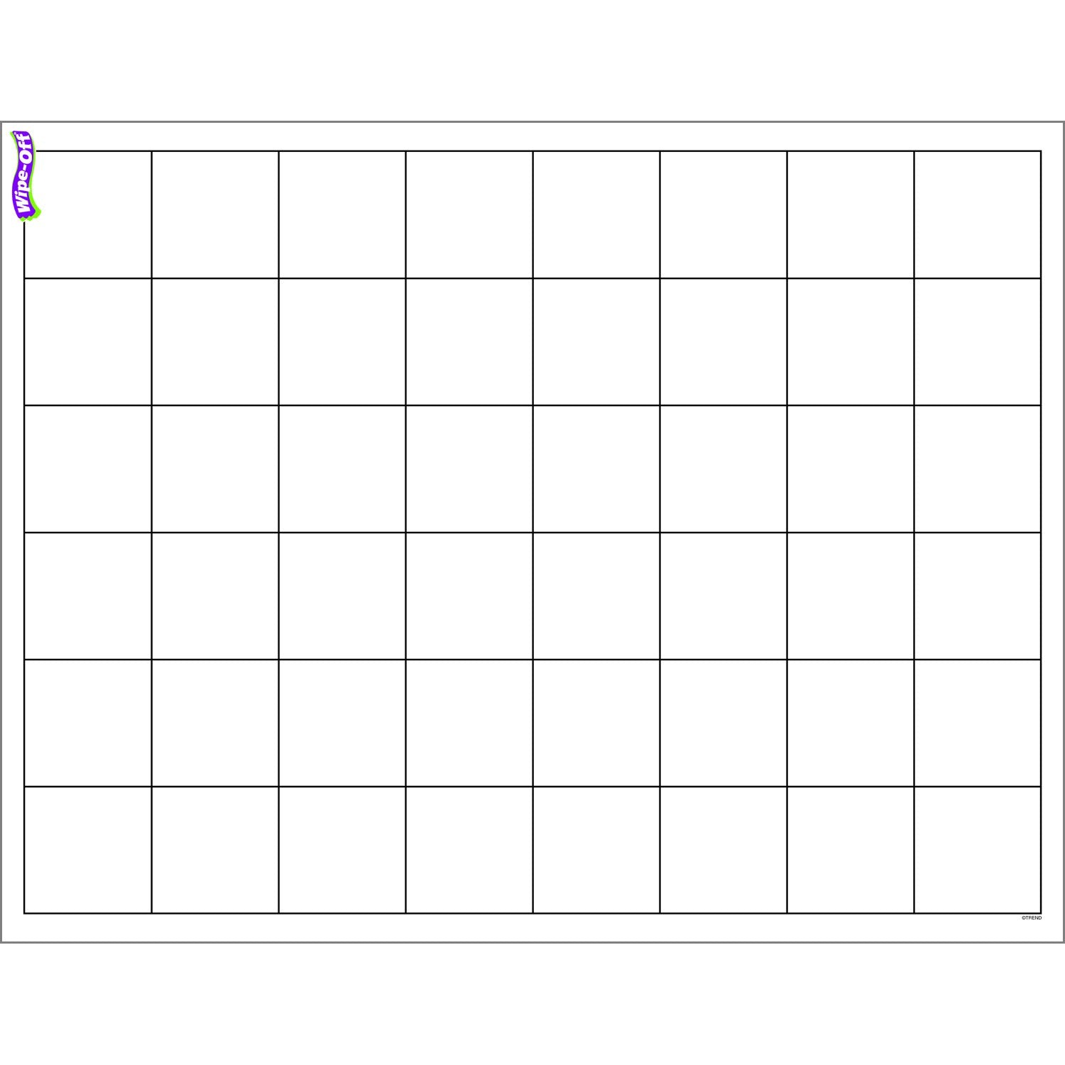Trend Graphing Grid (Large Squares) Wipe-Off Chart, Classroom Decor, 1 ...