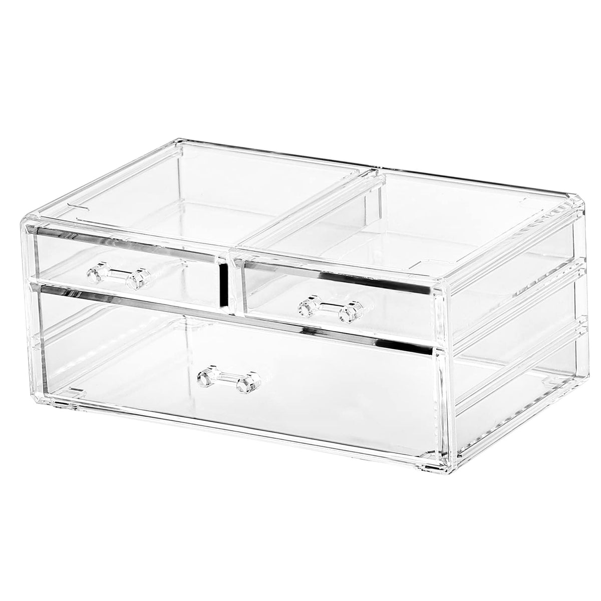 Cq Acrylic 1 Pack Clear Stackable Storage Drawers For Vanity,Stackable ...