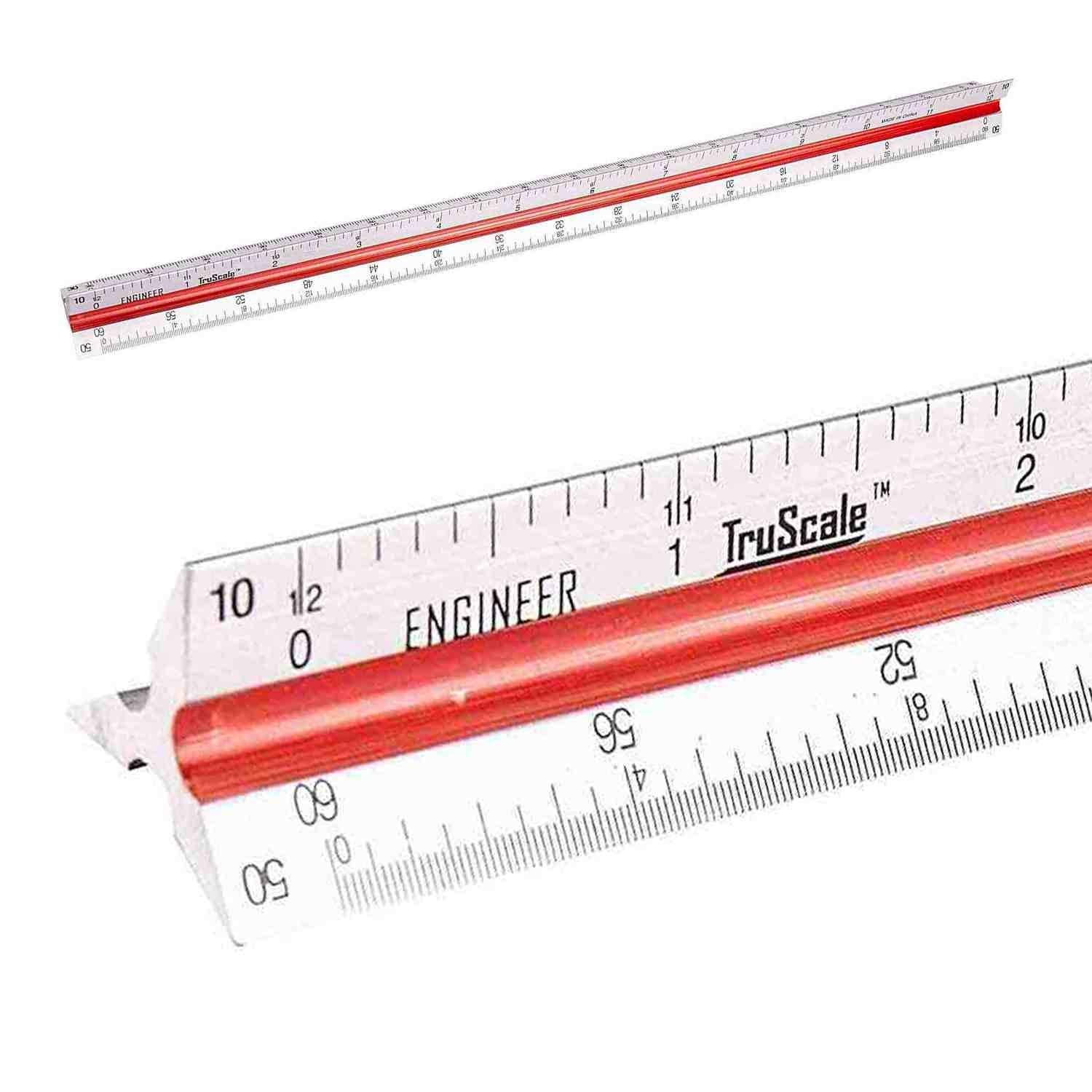 Triangular Engineering Scale Aluminum Ruler For Architects, Engineers ...