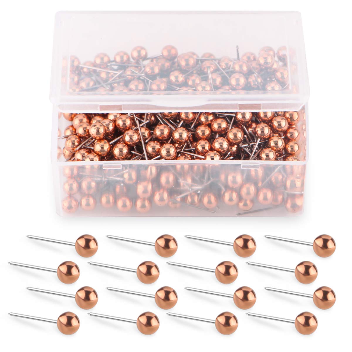 Yalis Push Pins Map Tacks 1/8-Inch Retro Metallic Color Beads Head Mar ...