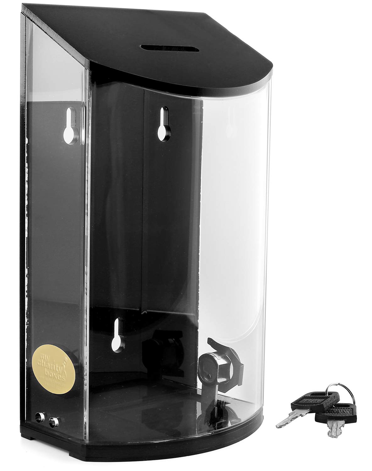 Mcb - Rounded Acrylic Box - Charity Box - Donation Box - Collection Bo ...