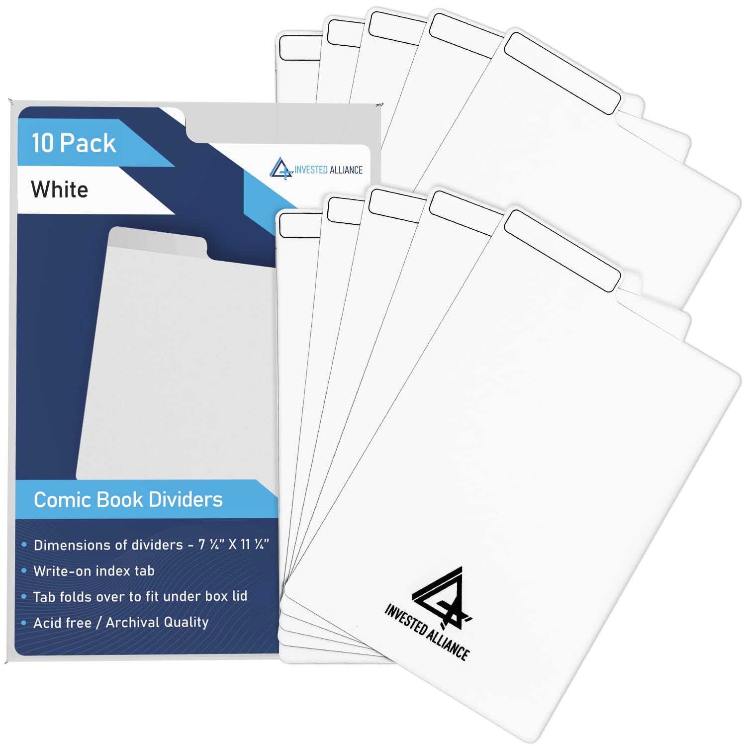White Comic Book Dividers (10 Pack) | 30Pt Polyethylene Plastic, Bins ...