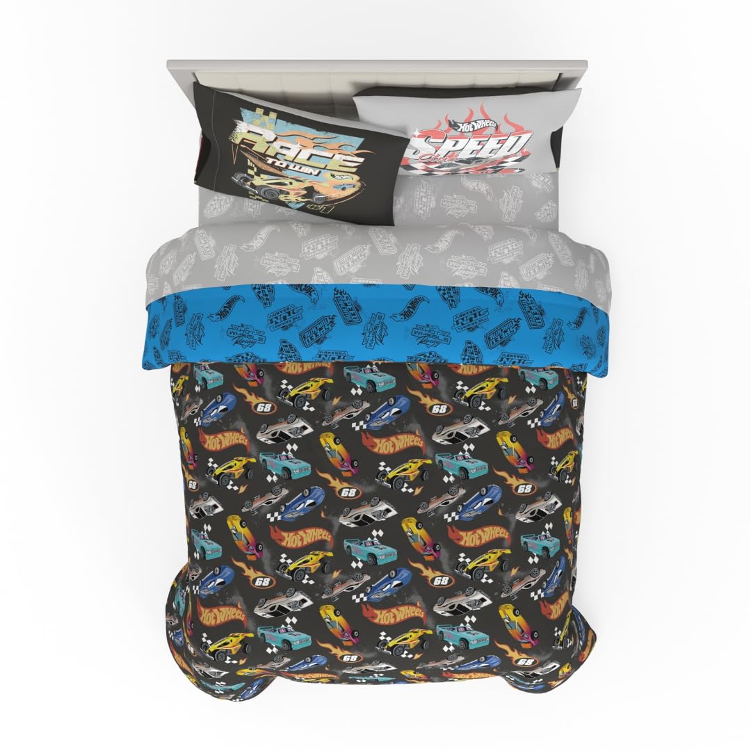 Franco Hot Wheels Kids Bedding Super Soft Comforter And Sheet Set With ...