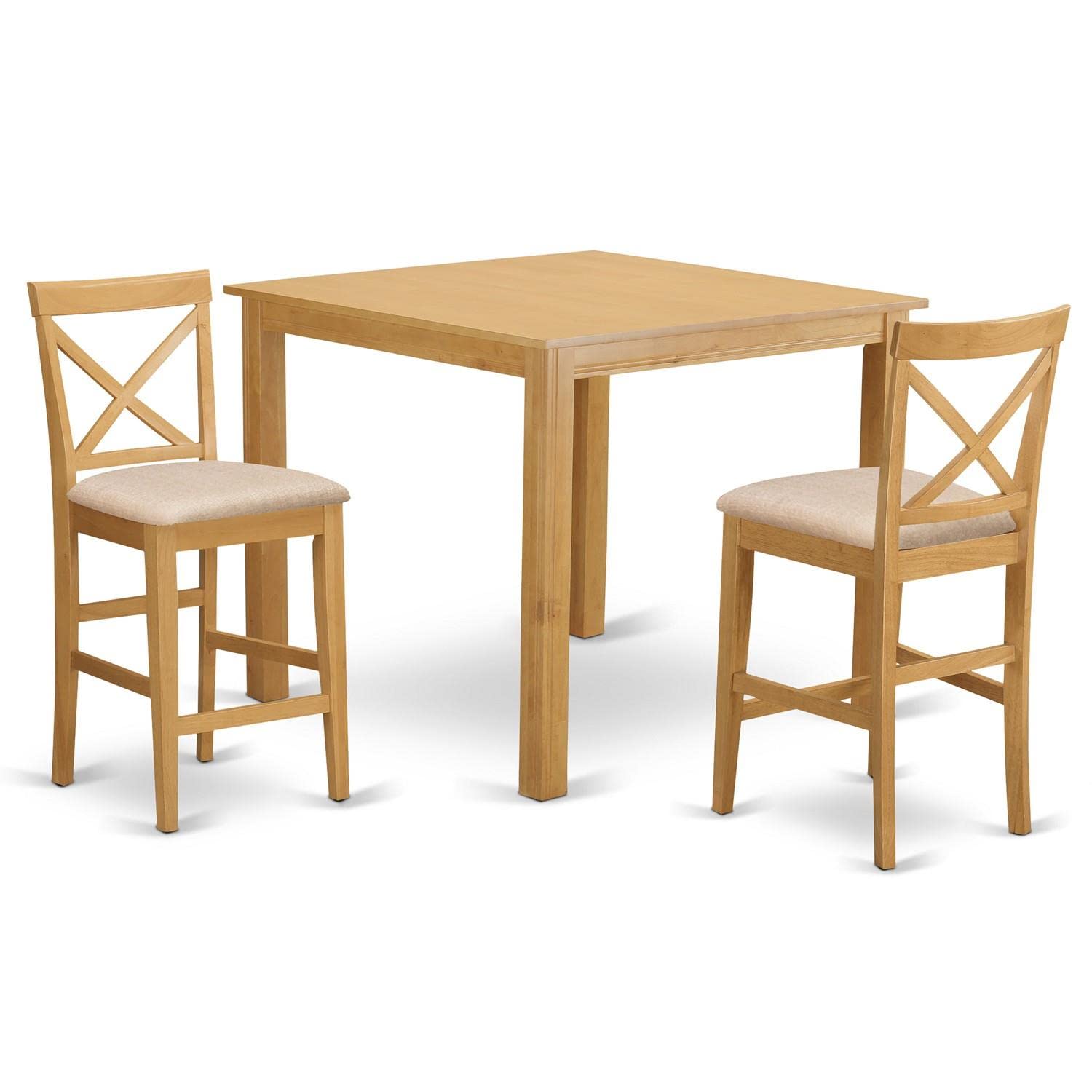 East West Furniture CFPB3-OAK-C 3 Piece Counter Height Pub Set for Sma ...