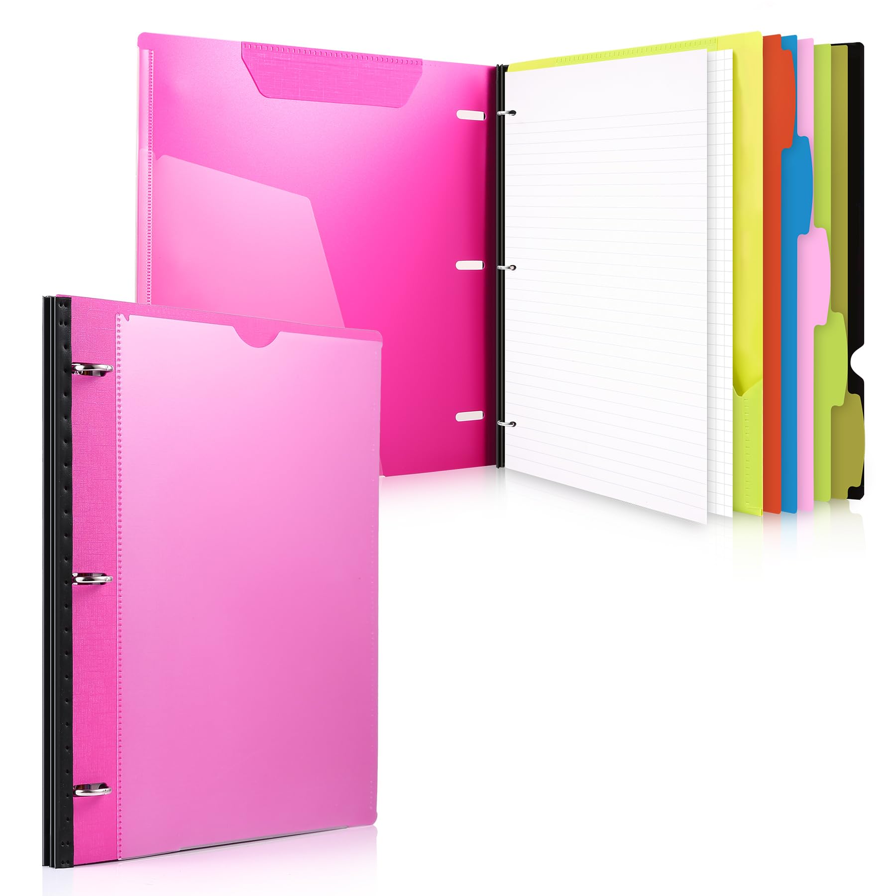 Wot I 1-Pack Telescoping 3 Ring Binder Notebook - Customizable Cover, 5 ...