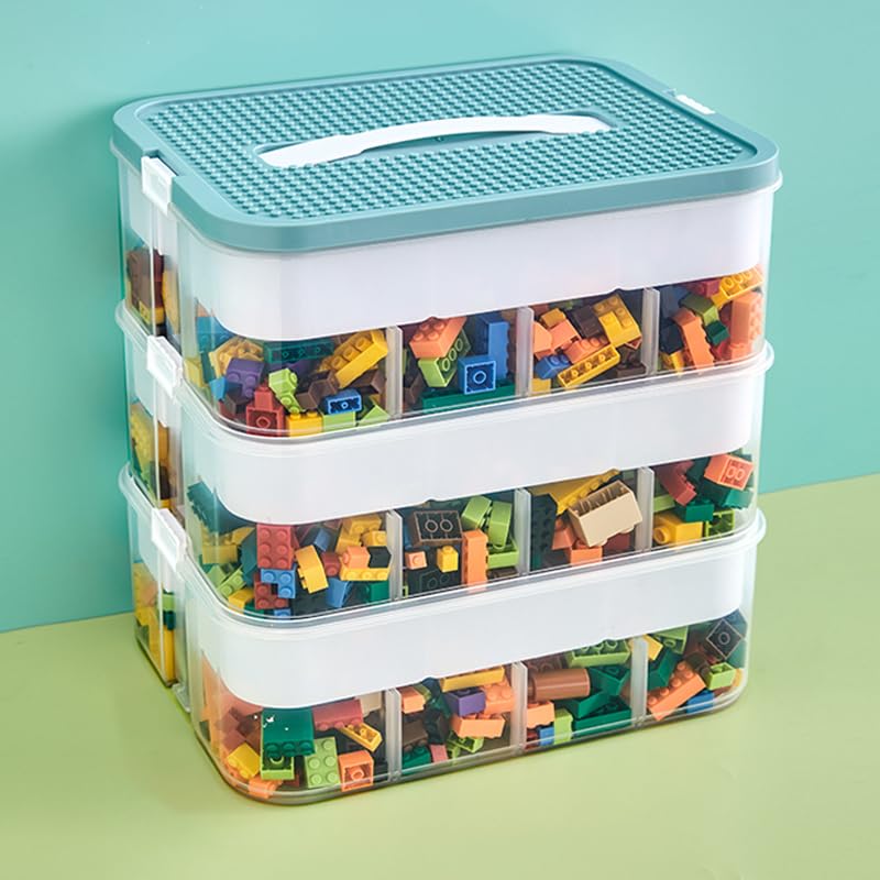 Toys Organizer Storage Case for Lego Box Kids Toy Stackable Building B ...