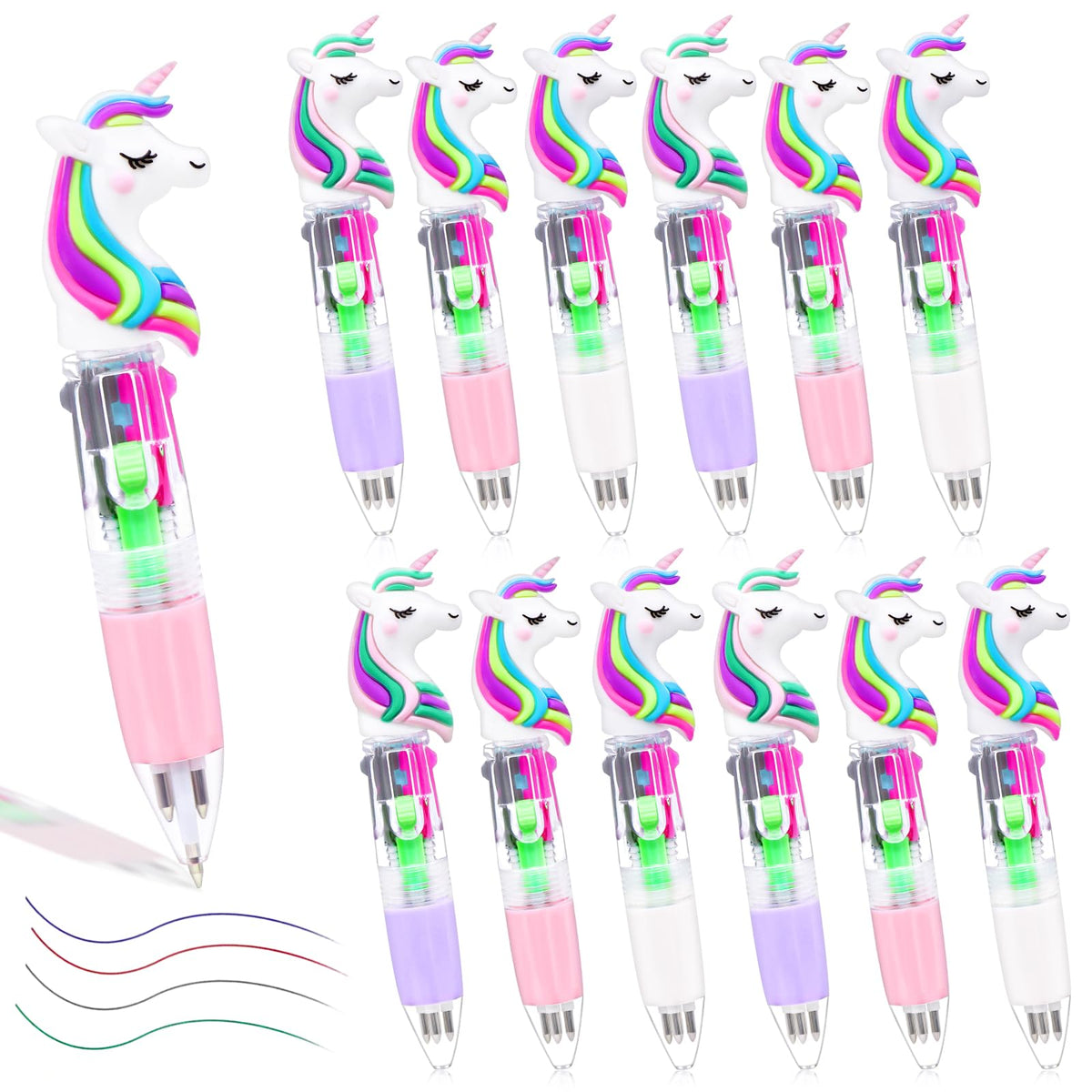 Unicorn Ballpoint Pens 12 Pack Mini Unicorn Multicolored Gel Pens Unic ...