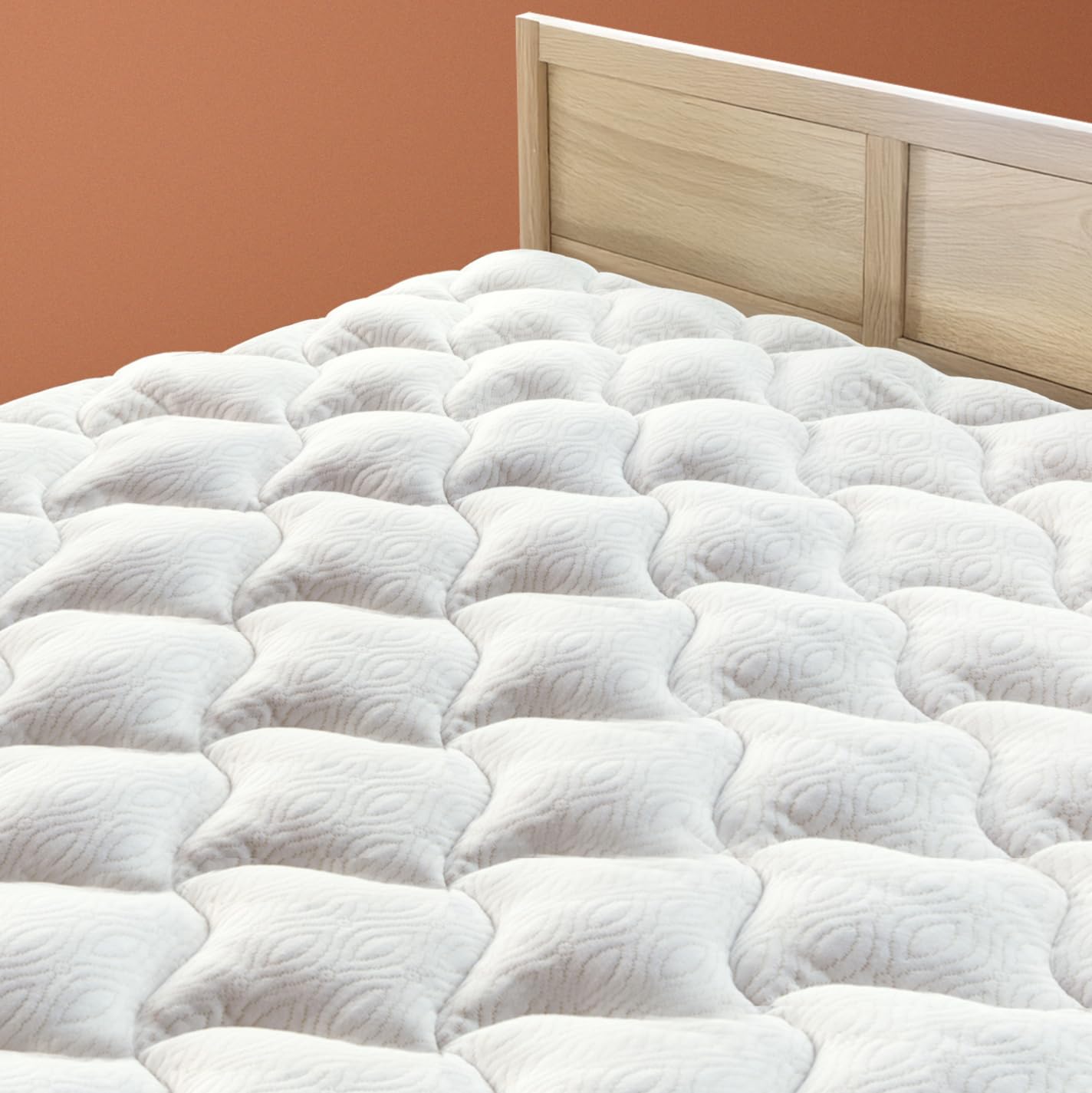 Viscosoft Copper Pillow Top King Mattress Pad - Soft Overstuffed Premi ...