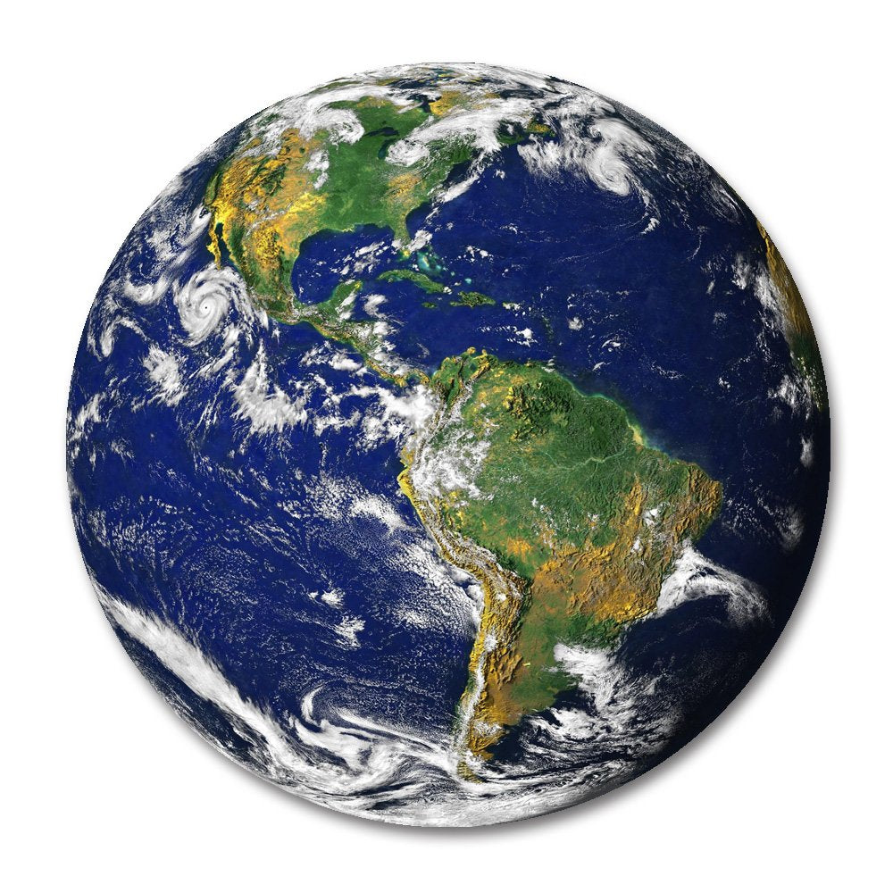 Smooffly Earth Round Mouse Pad, Earth Clouds Topography Maps Mouse Pad ...