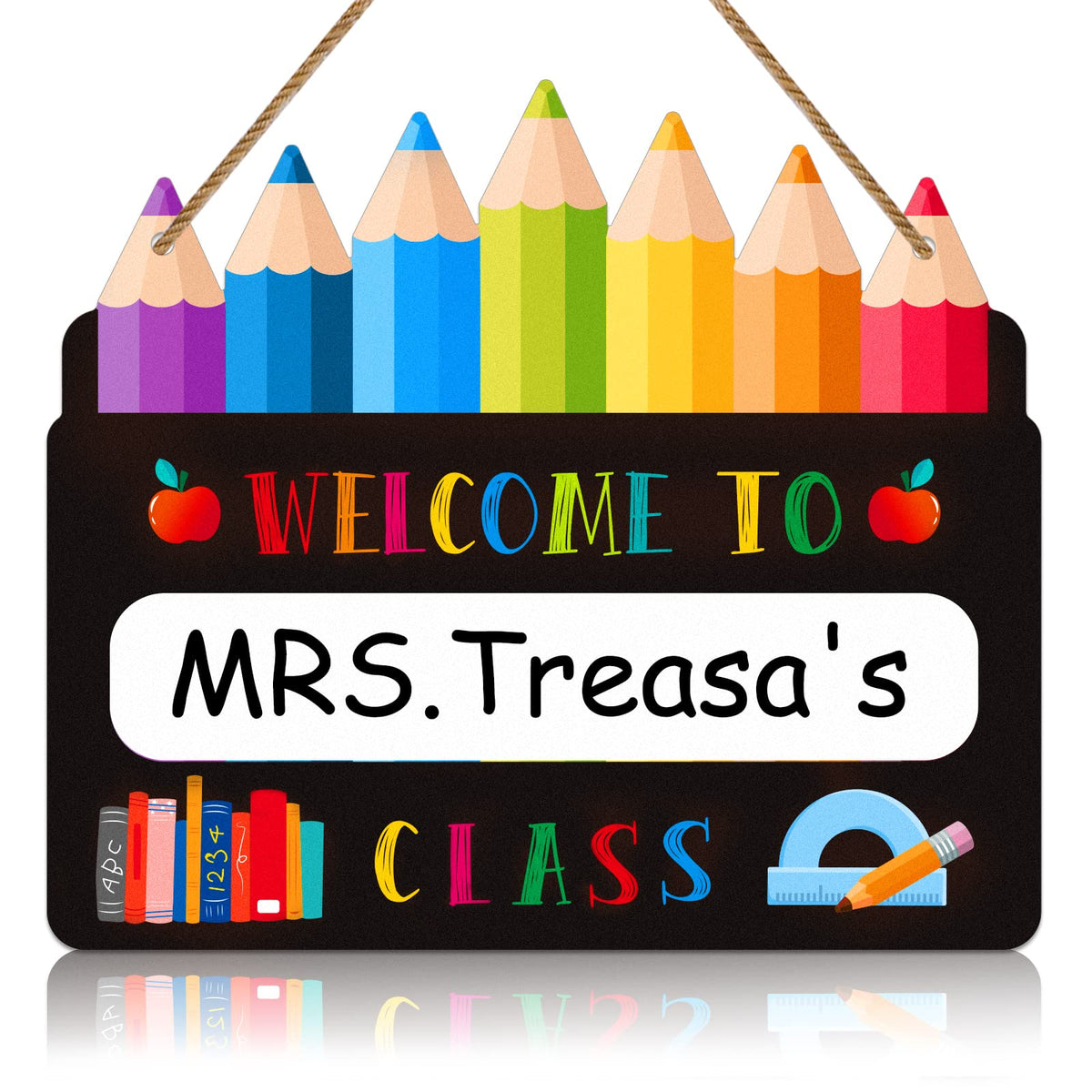 Sicohome Welcome Sign For Classroom Door Decorations,13' Personalized ...