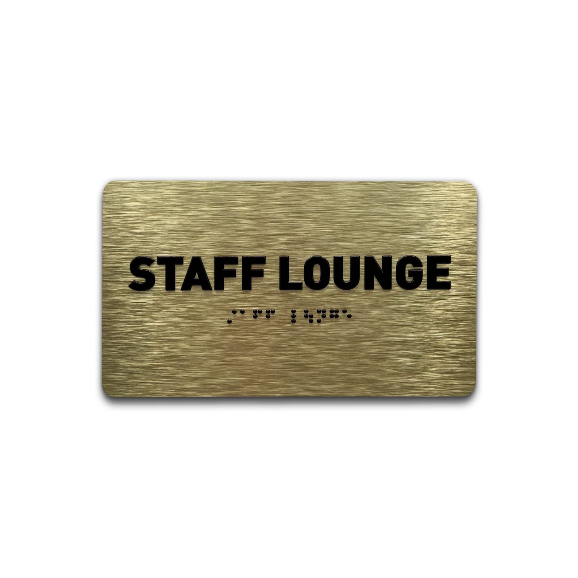 Staff Lounge Sign - Ada Compliant Utility Sign, Raised Letters, Grade ...