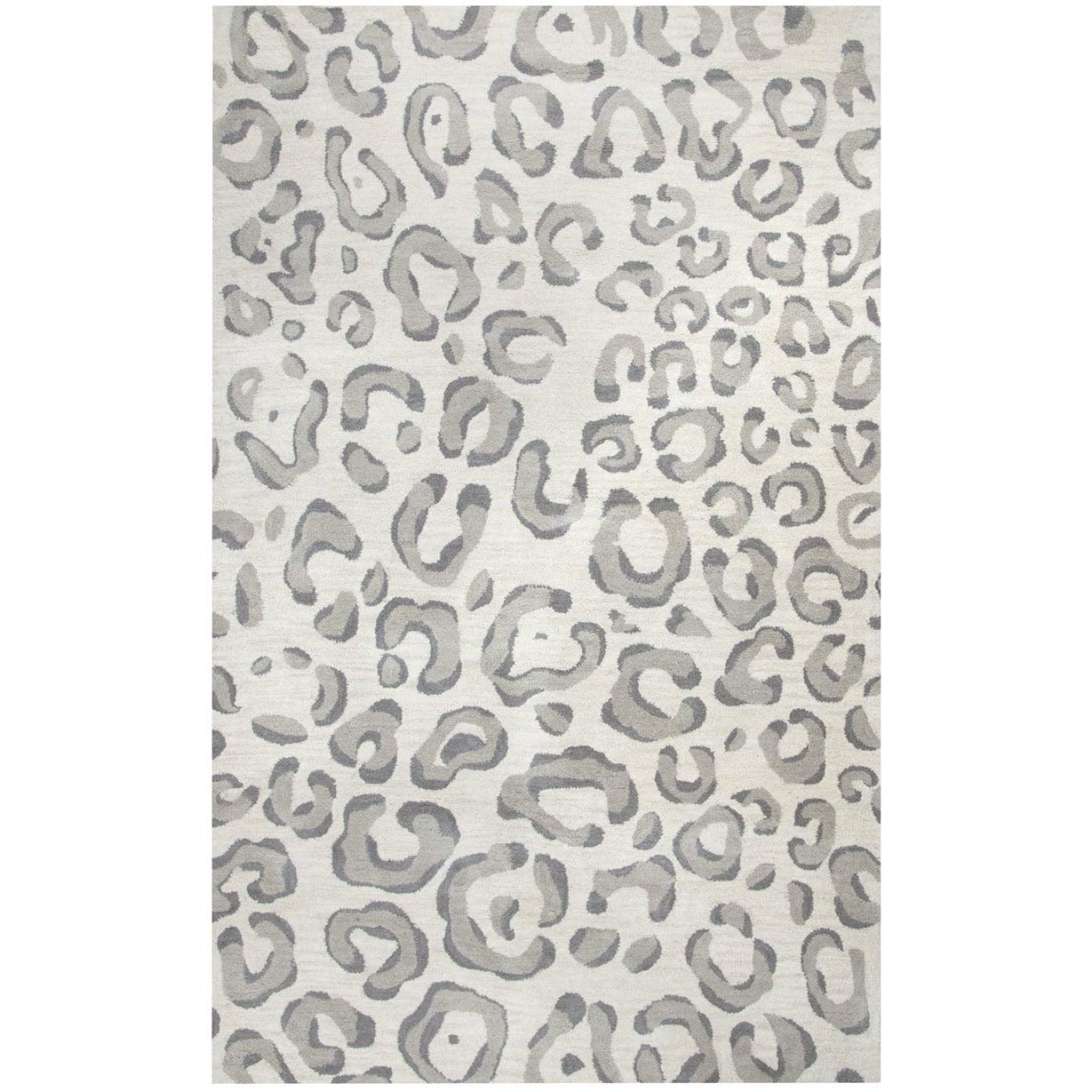 Rizzy Home Alora Decor Liberty 8' X 10' Animal/Cheetah Gray/Ivory Hand ...
