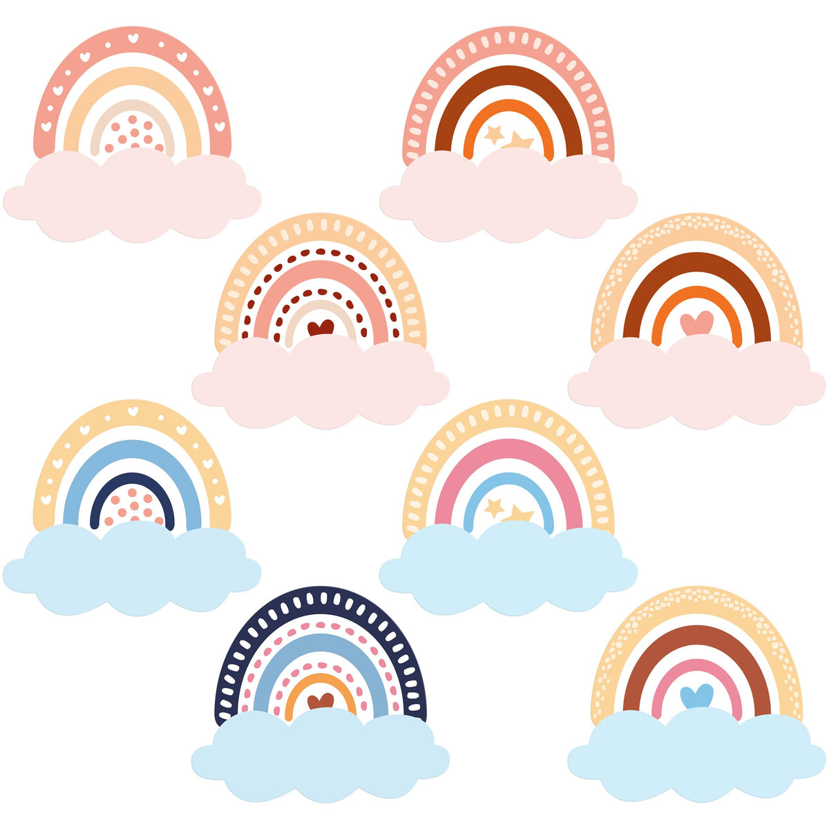 Yhntgb 192 Pcs Boho Rainbow Name Tags Rainbow Name Plates Self Adhesiv ...