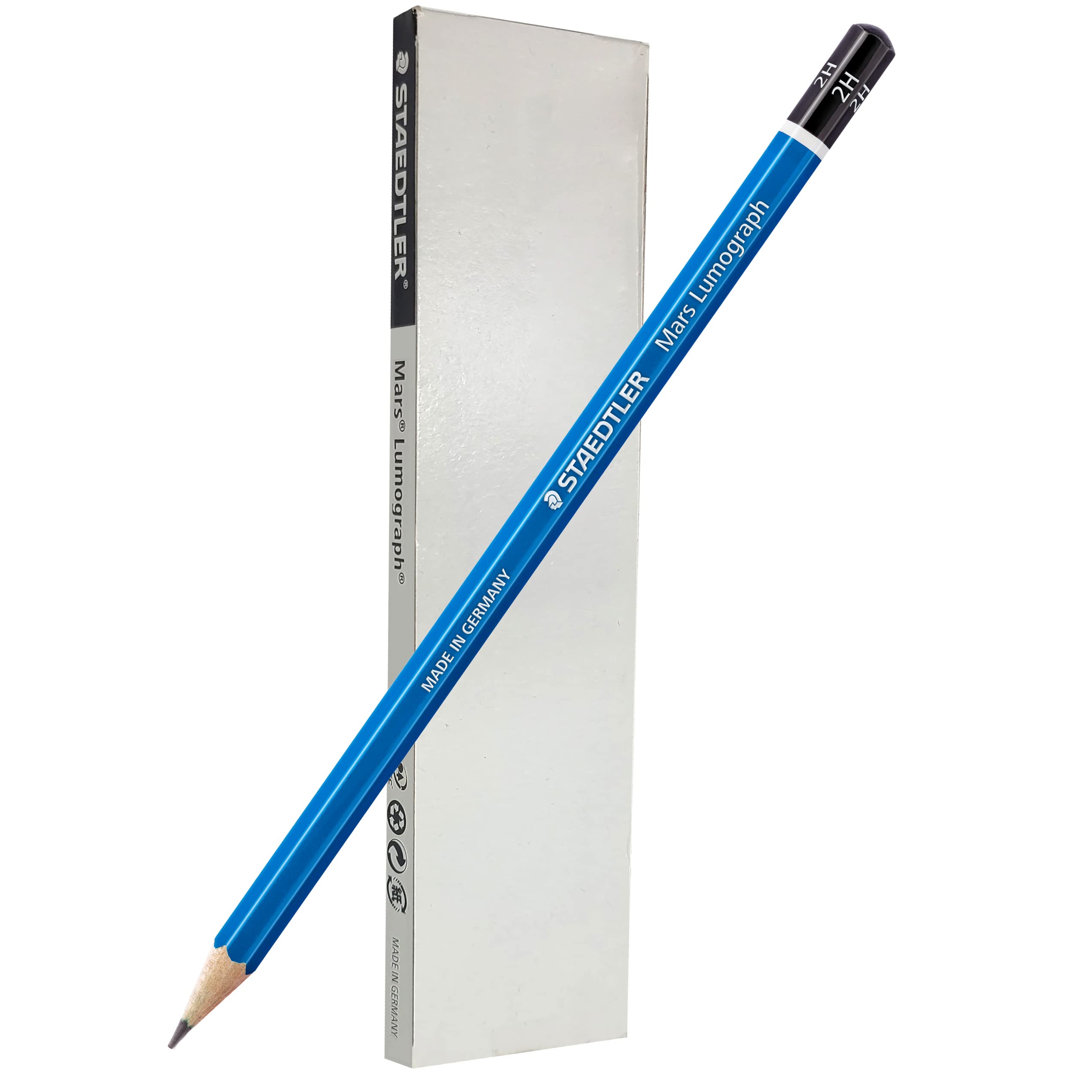Staedtler Mars Lumograph 2H Graphite Art Drawing Pencil, 6 Pencils ...