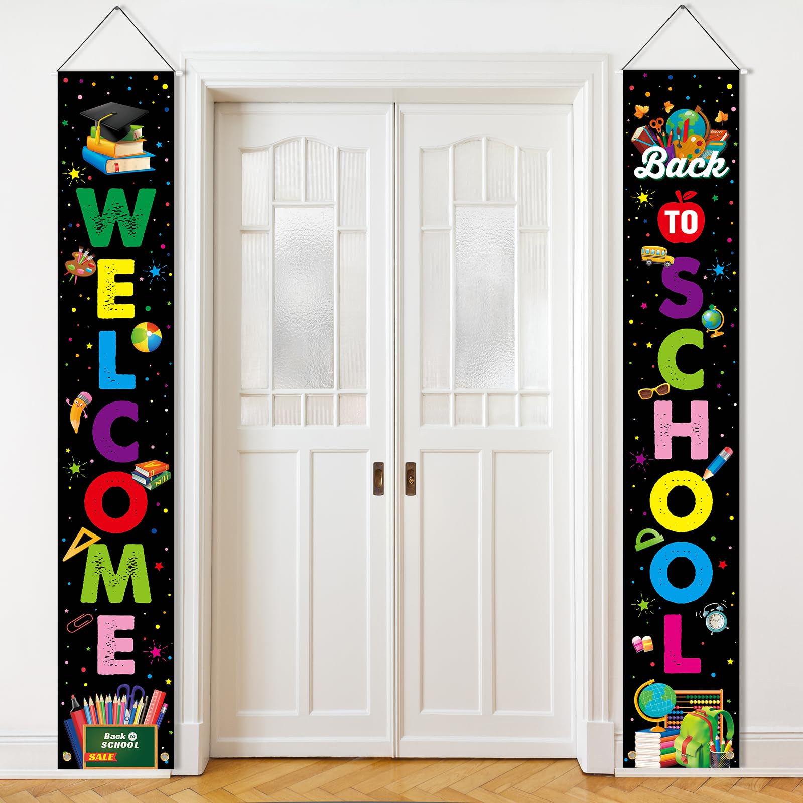 Welcome Back To School Banner Decorations 70.8X11.8Inch, First Day Of ...