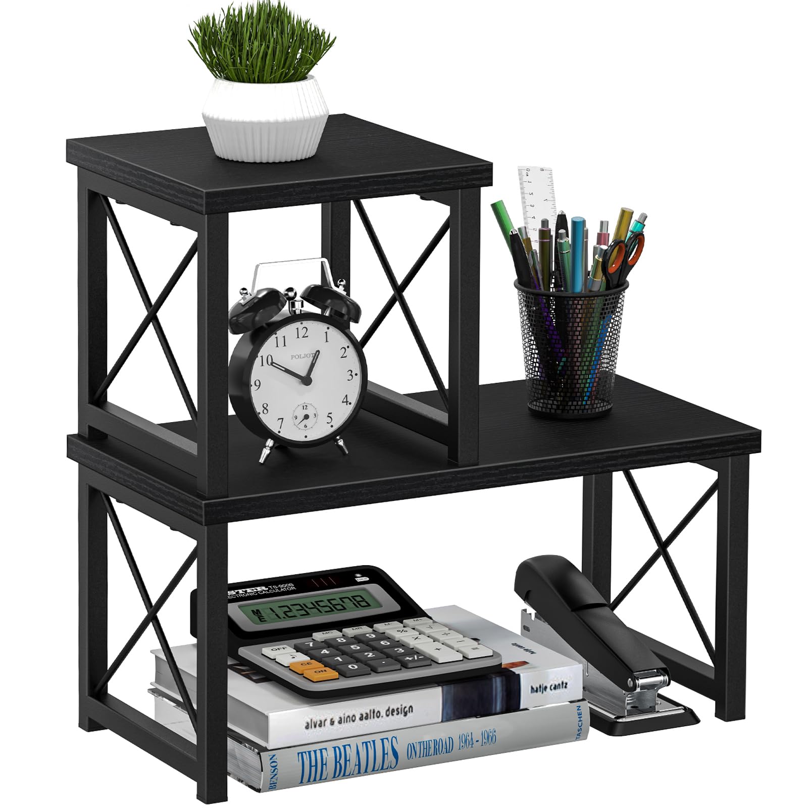 Honiter Desktop Shelf, Desktop Organizer Shelf, Freestanding Small Boo ...
