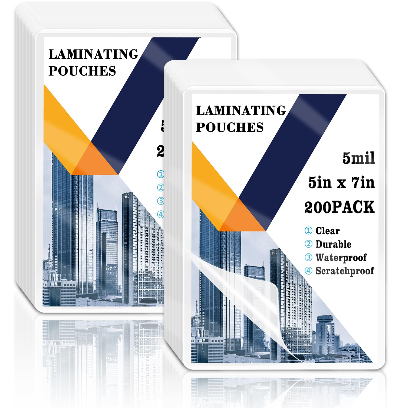 200 Pack 5Mil 5X7 ' Thermal Laminating Pouches Badge Laminate Pouches ...