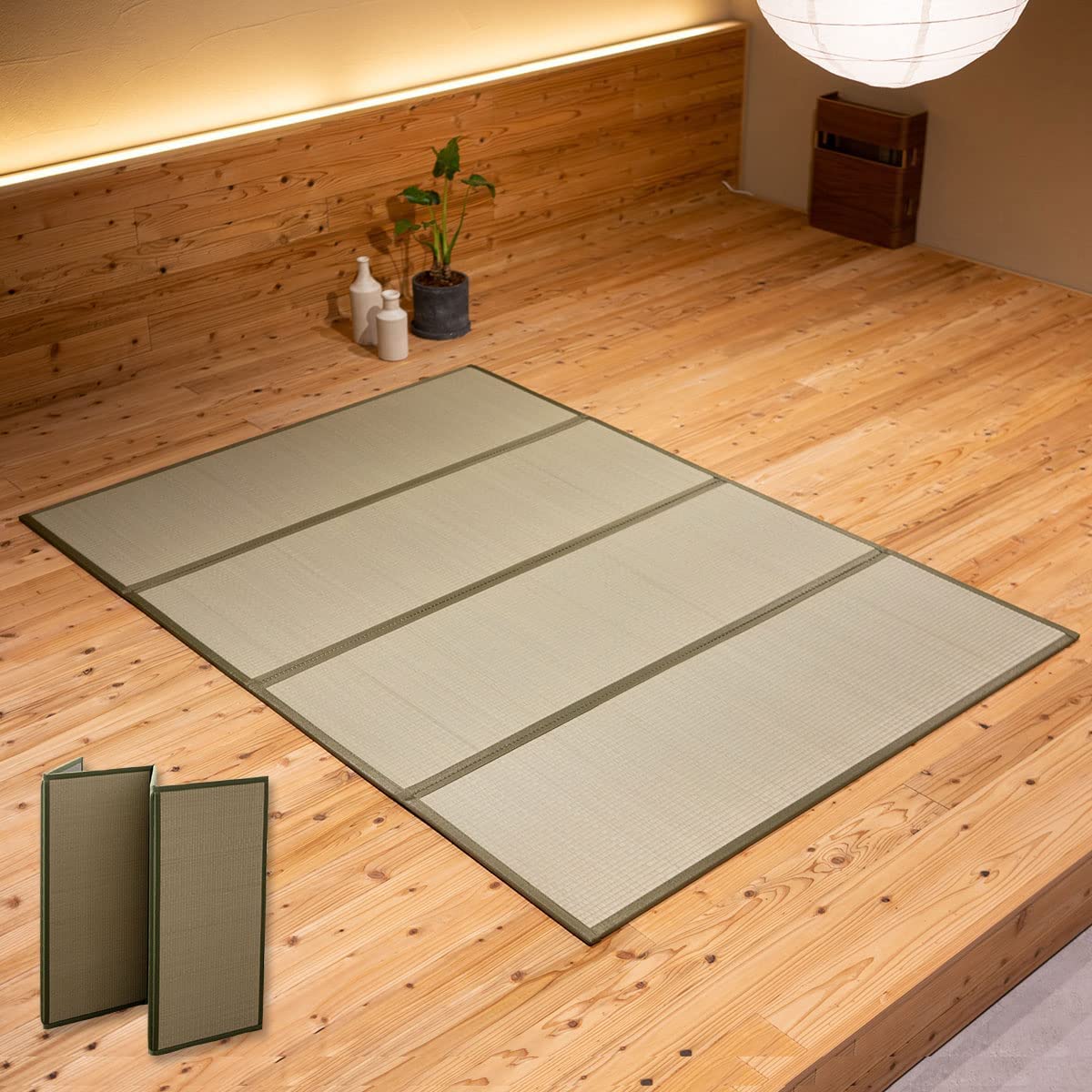 Emoor Japanese Tatami Mat King Natural Rush Grass (Undyed), Foldable I ...