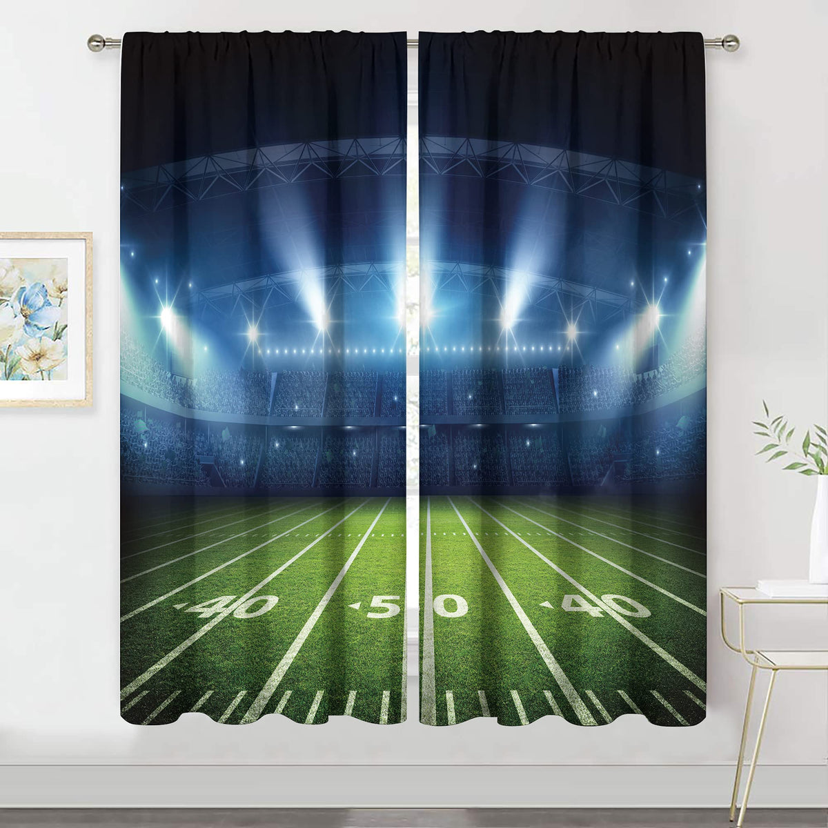 Meshelly Sports American Football Stadium Arena Curtains 42W X 63H Inc ...