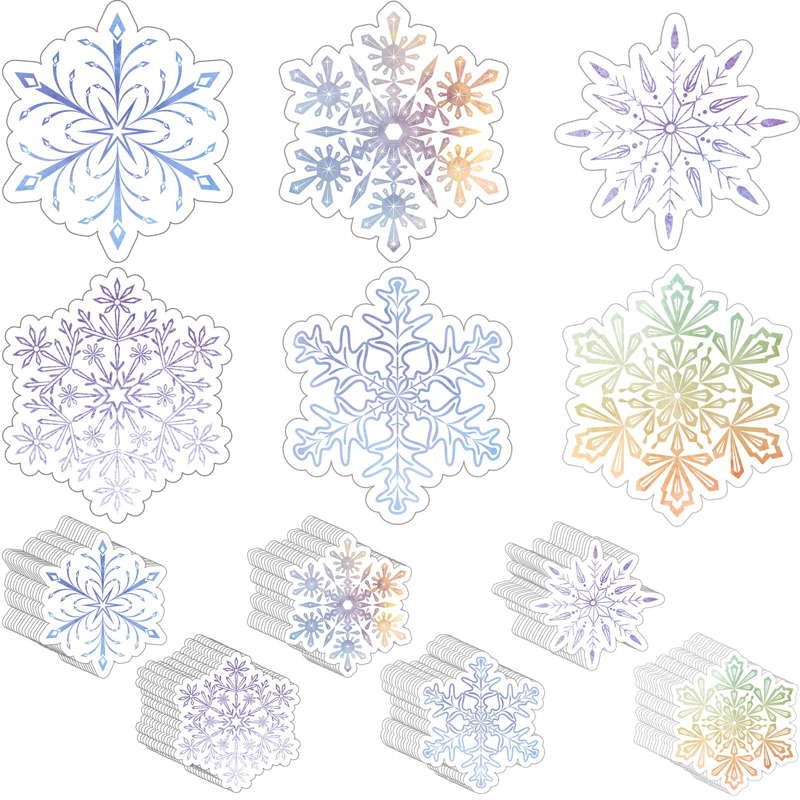 Zonon 90 Pcs Snow Cutouts Classroom Bulletin Board Decoration For Offi ...
