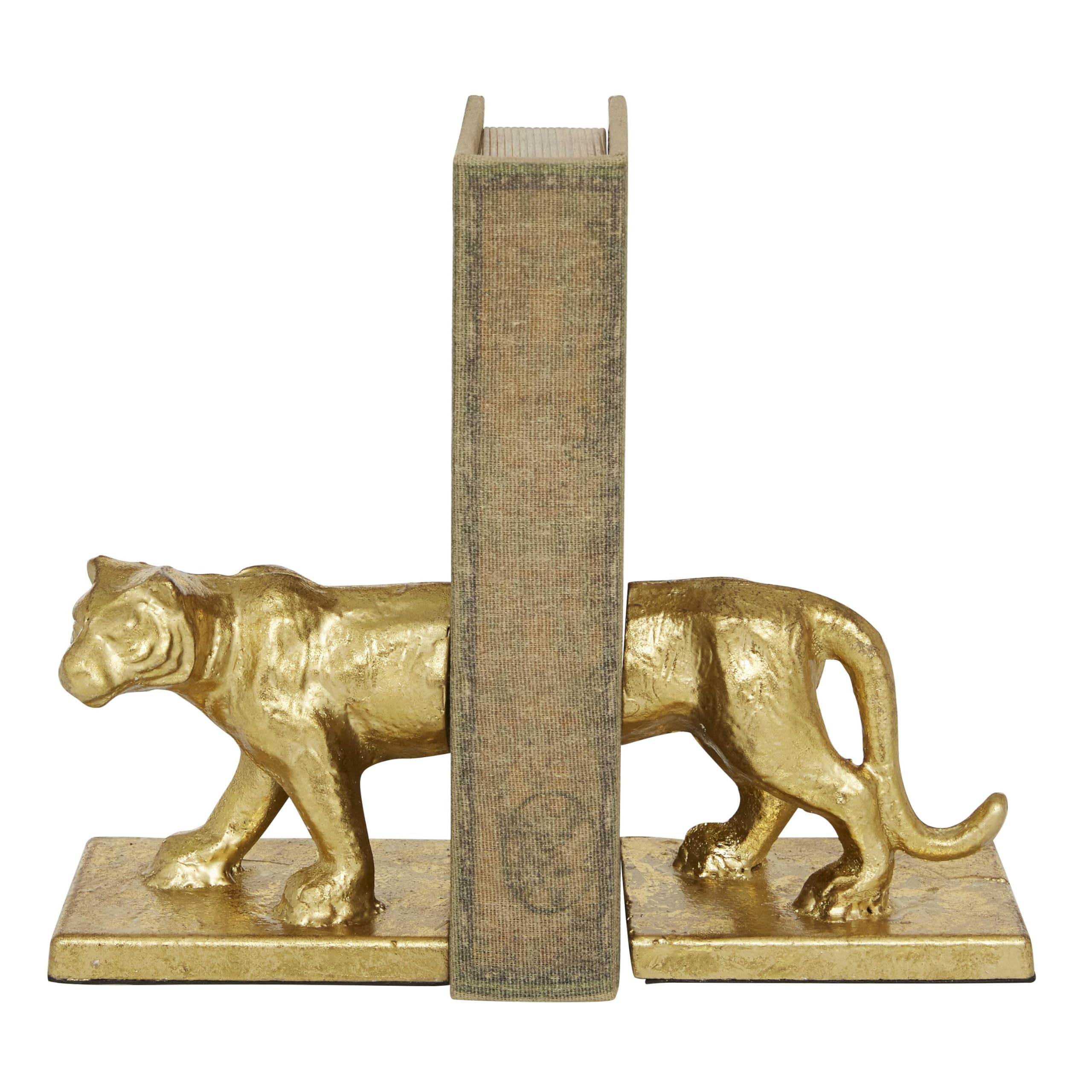Deco 79 Glam Metal Bookends, 2 Pieces Small Size, Gold – Selectfurniture