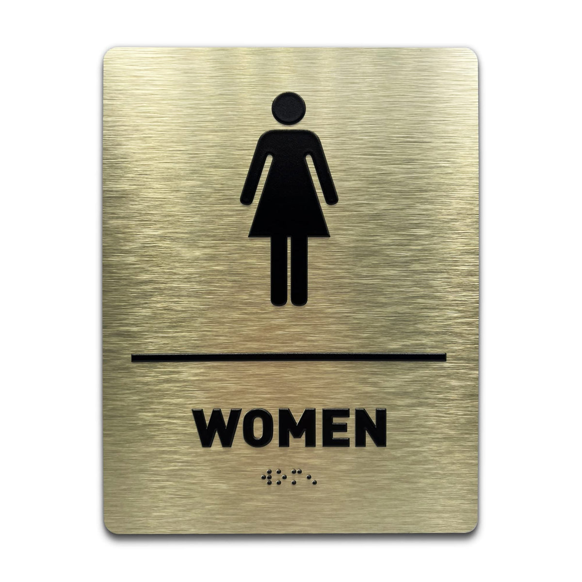 Womens Restroom Identification Sign - Ada Compliant Bathroom Sign, Rai ...
