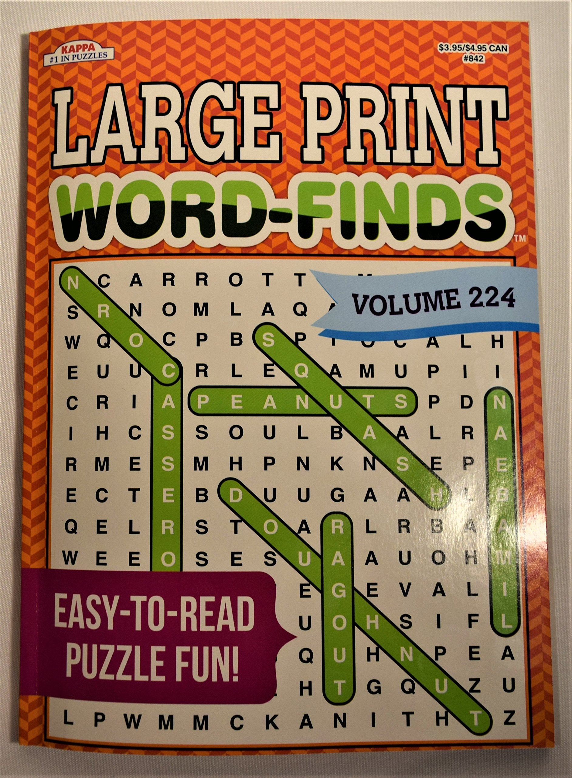 Kappa Publication 3842 Large Print Word-Finds Assorted Volumes, Multi ...