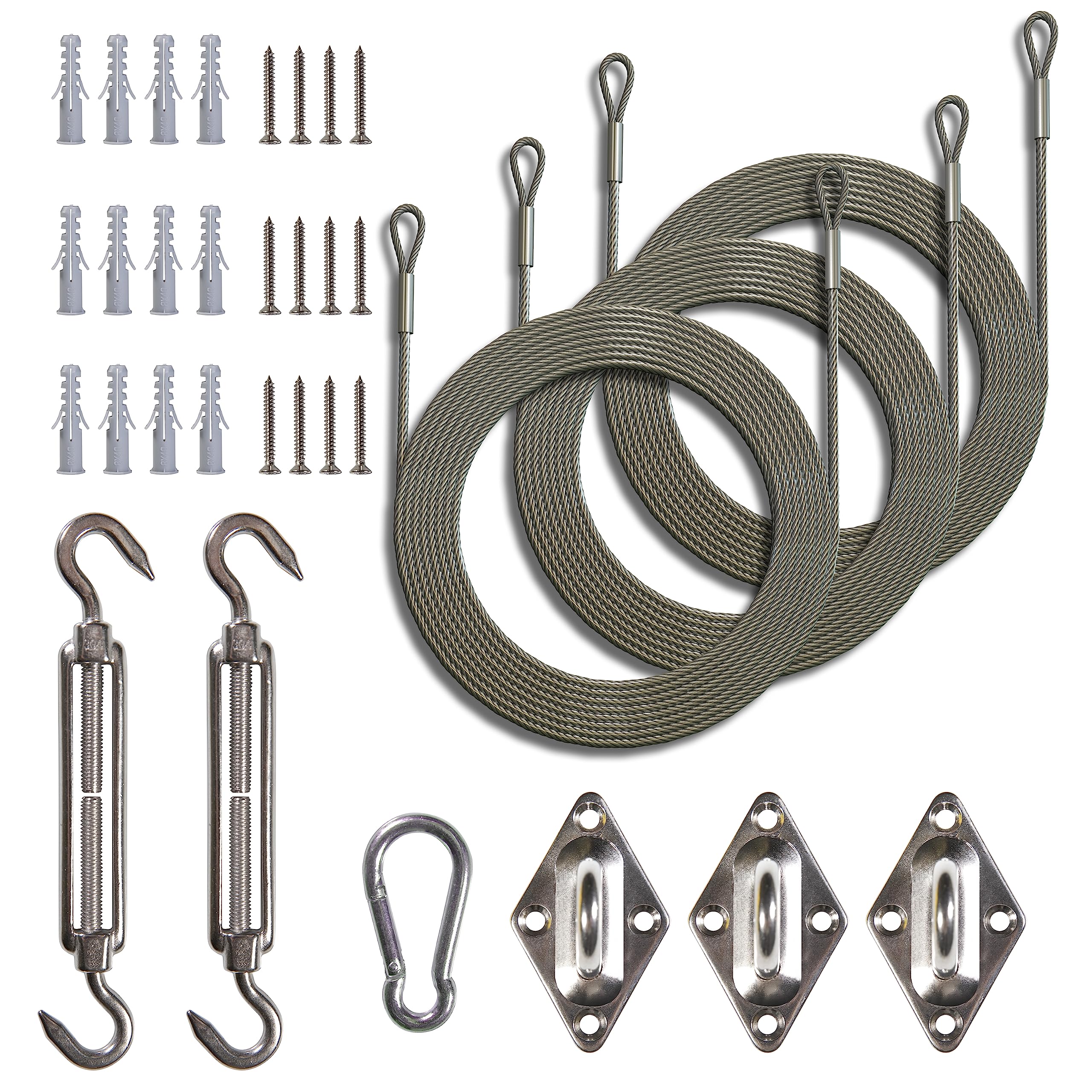 Royal Shade Hardware Kit Set For Triangle Sun Shade Sails Canopy, Easy ...